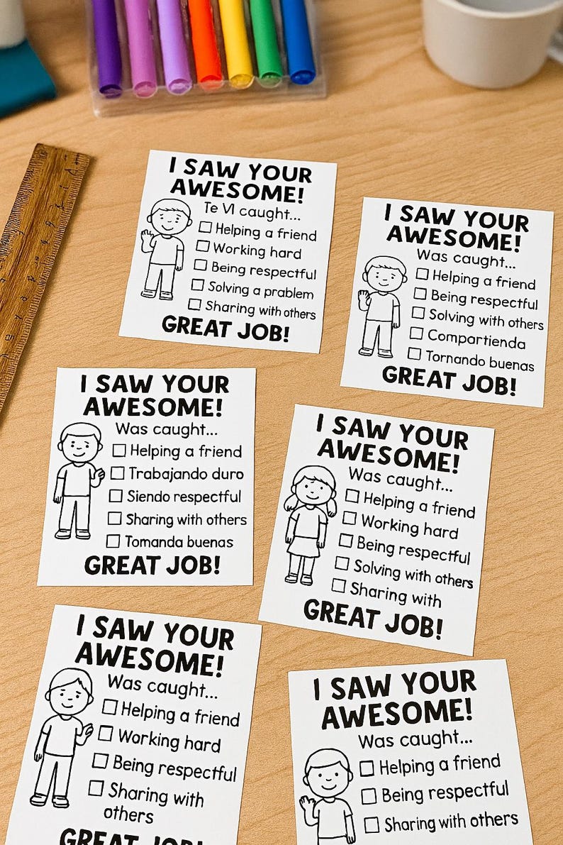 Printable Good Behavior Notes for Students: Classroom Reward Slips (PDF ...