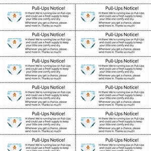 Daycare Supply Request Notices: Printable Reminder Notes (PDF Download ...
