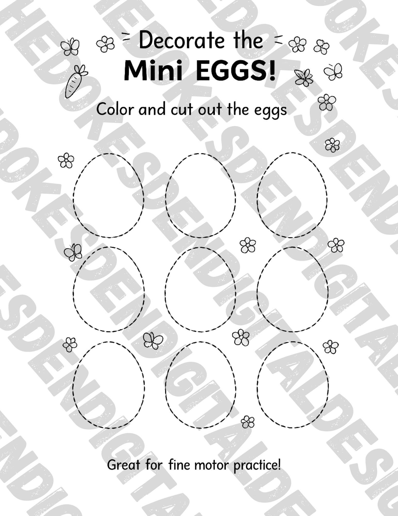 Easter Egg Fine Motor Activity Printable | Preschool Scissor Skills ...