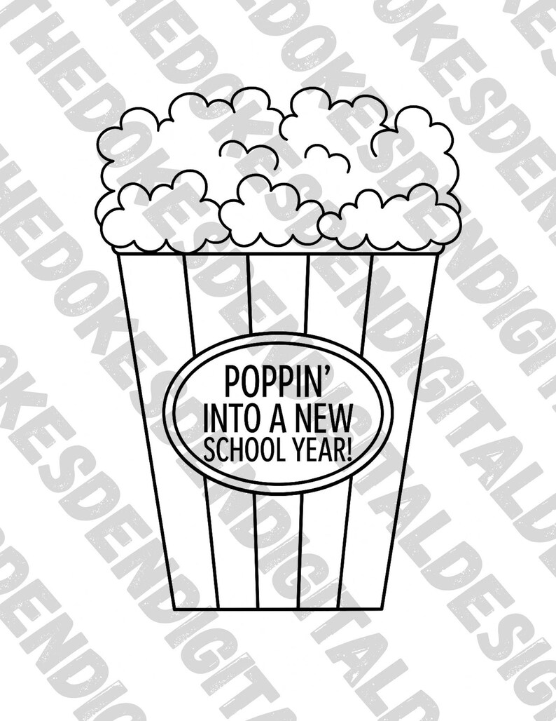 Poppin' Into a New School Year Craft | No Prep Back to School Printable ...