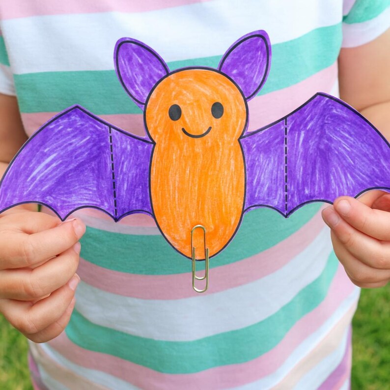 Flying Fun Bat Gliders | Printable Halloween STEM Craft for Kids - Etsy UK