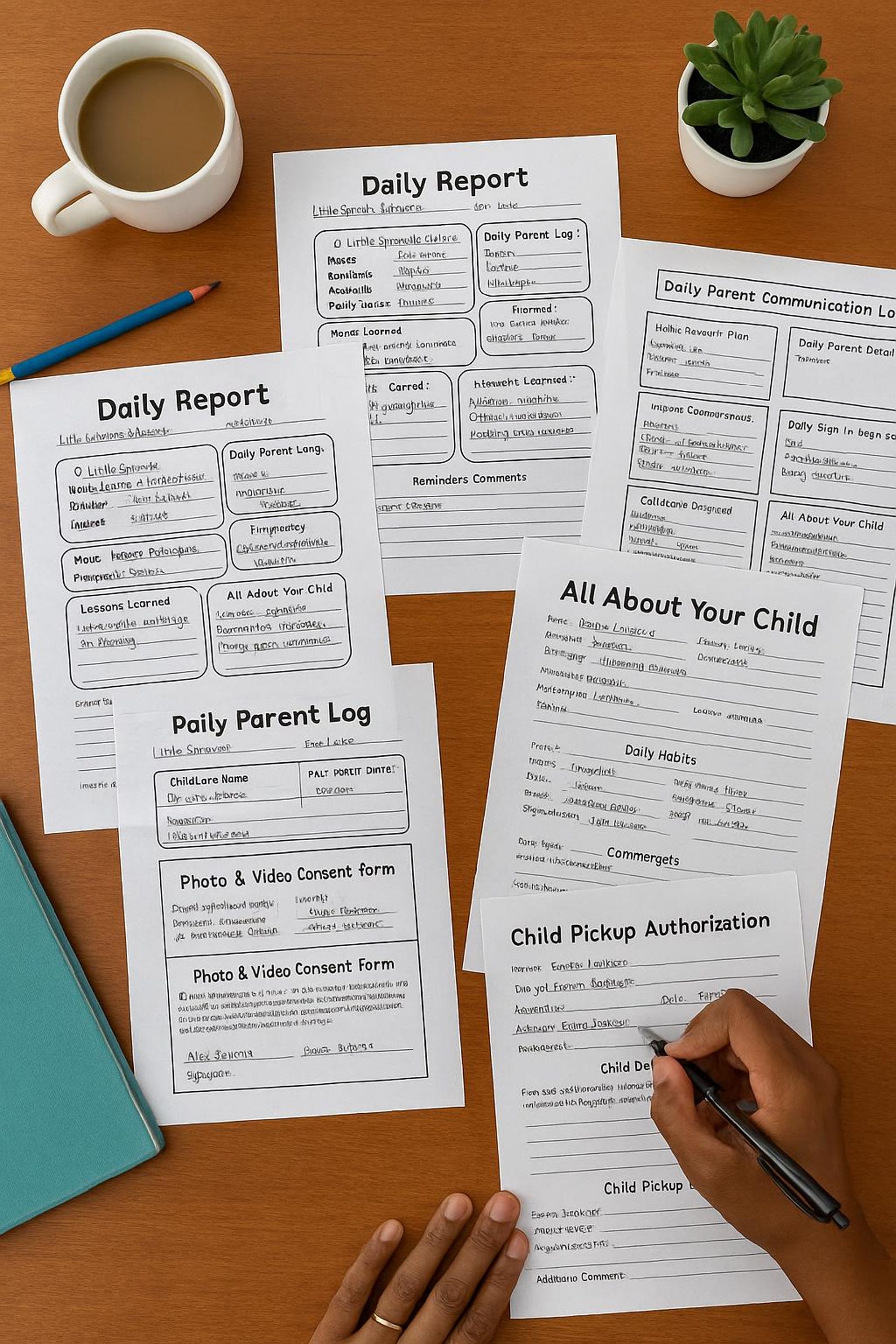 Daycare Forms Pack | Childcare Printable Documents & Templates for ...