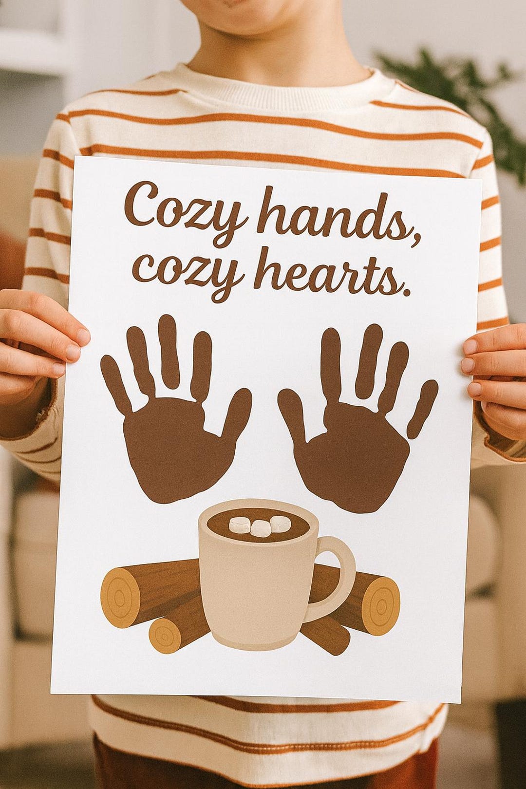 Cozy Cocoa Autumn Handprint Keepsake Activity - Etsy