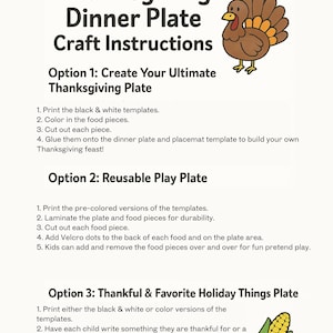 Build a Thanksgiving Dinner Plate – Printable Classroom Craft for Kids ...