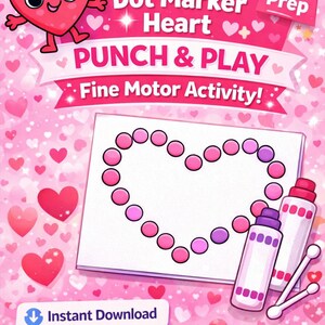 Dot Marker Heart Punch & Play – Valentine Fine Motor Activity - Etsy