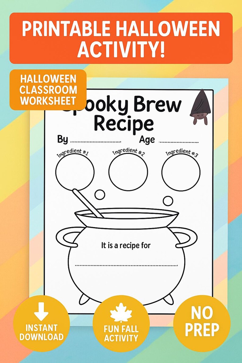 Spooky Brew Recipe Craft for Kids | Halloween Potion Craft Activity ...