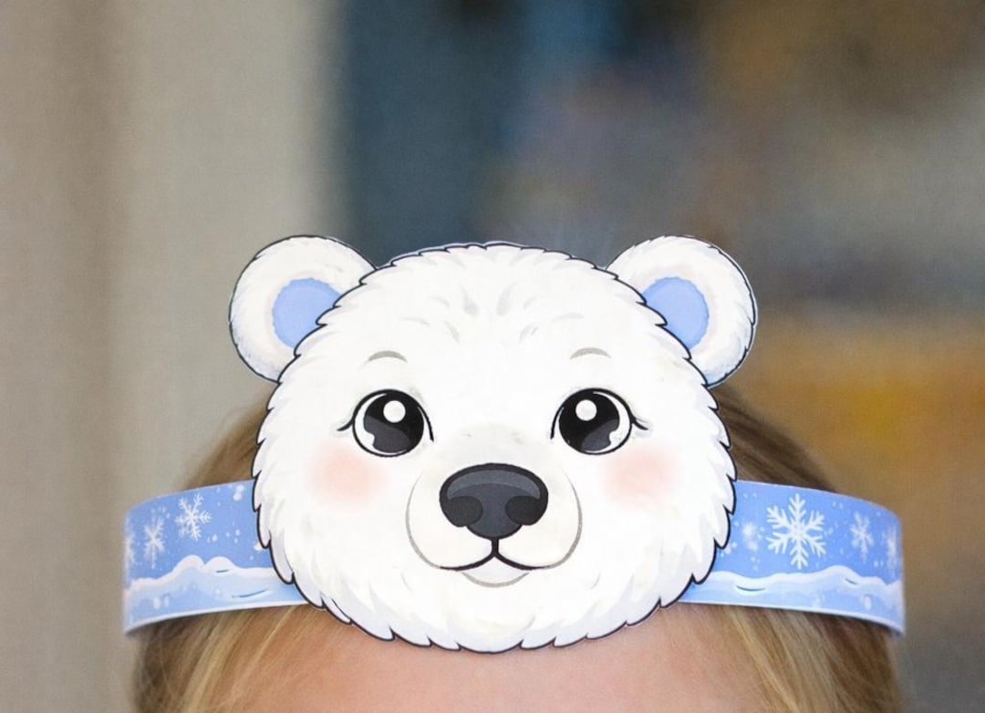 Polar Bear Winter Paper Crown Craft | No Prep Arctic Animal Headband ...