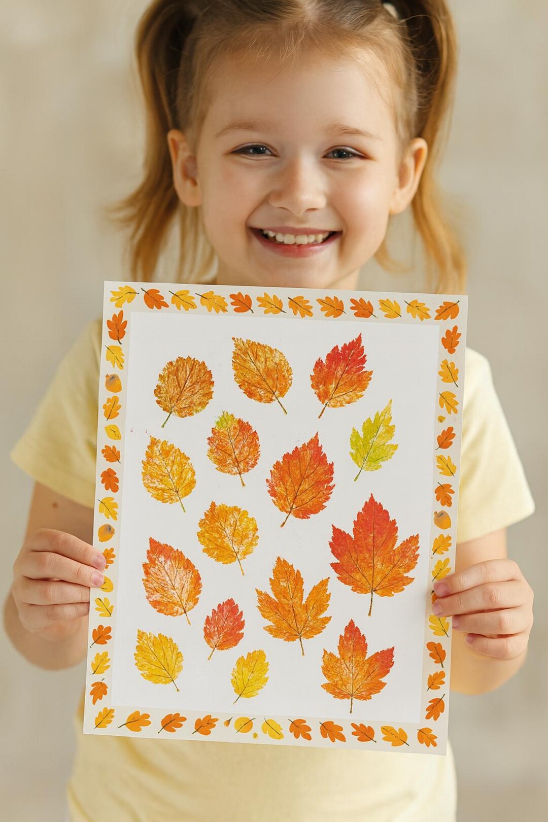 Printable Fall Leaf Printing Craft for Kids | Autumn Classroom & Home ...