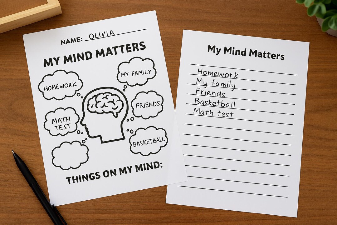 My Mind Matters SEL Worksheets: Kids' Mental Health Reflection ...