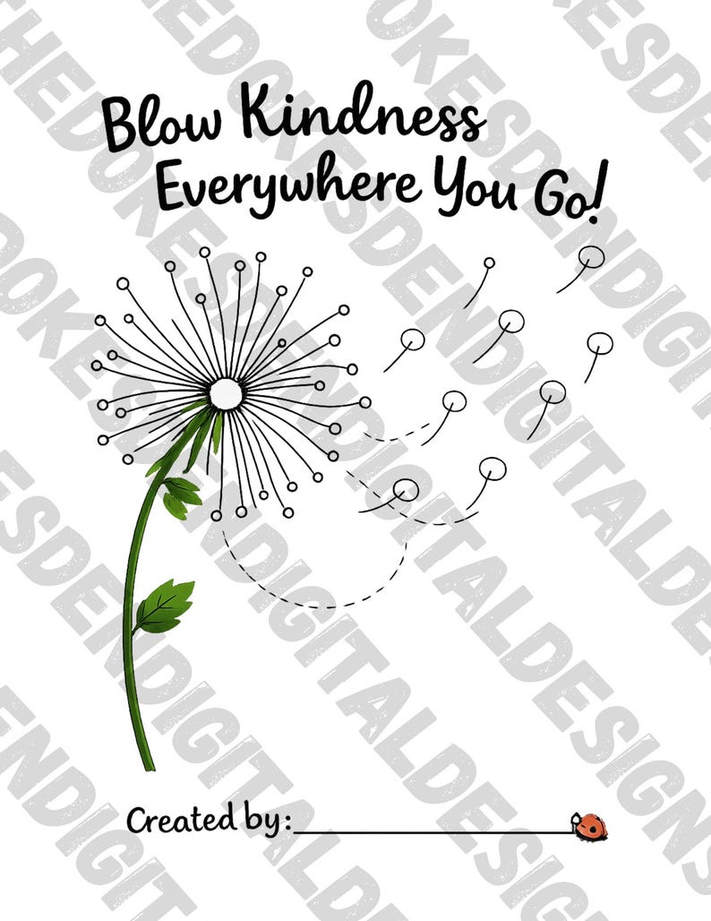 Fingerprint Dandelion Craft | Kindness Spring Art, Classroom Activity ...