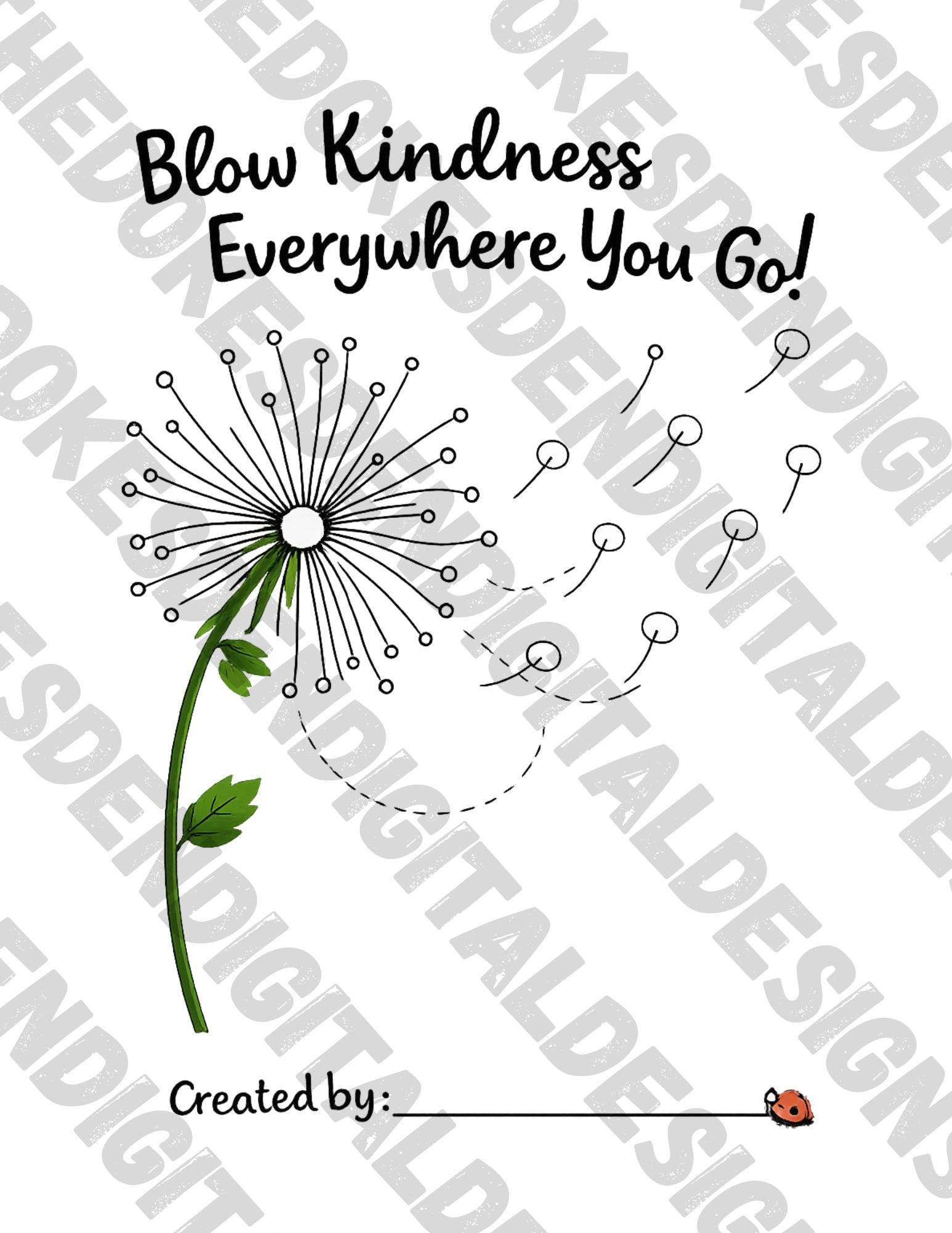 Fingerprint Dandelion Craft | Kindness Spring Art, Classroom Activity ...