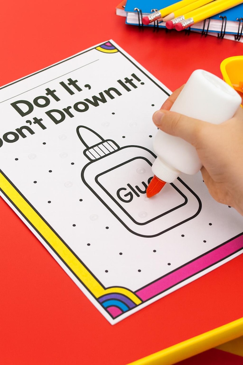 Glue Dotting Practice Sheet: Fine Motor Skills Worksheet (PDF Download ...