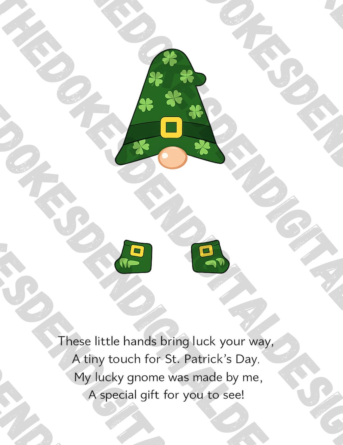 Lucky Gnome Handprint Craft | St. Patrick's Day Keepsake (PDF Pattern ...
