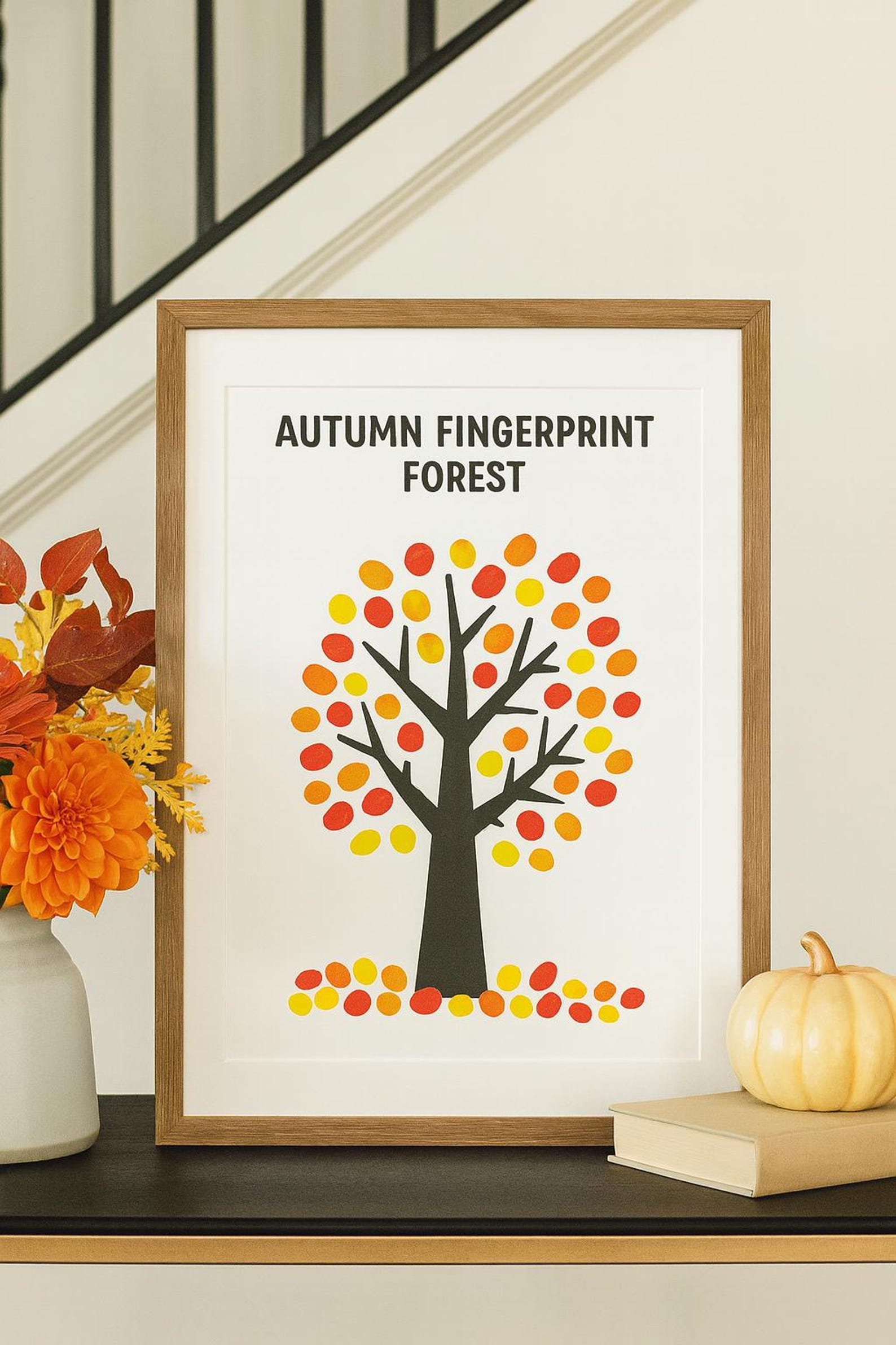 Autumn Fingerprint Forest Craft Printable – Fun Fall Art for Kids - Etsy