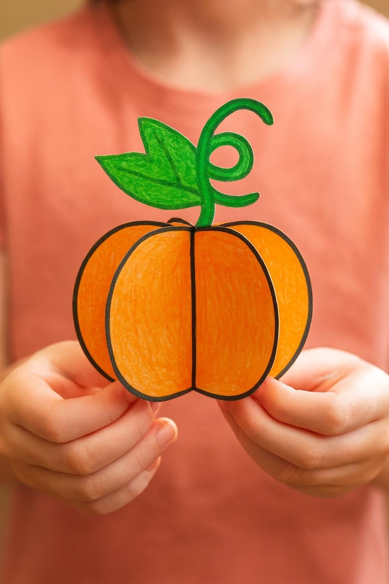Printable 3D Pumpkin Craft for Kids | Fun Fall Classroom Activity ...