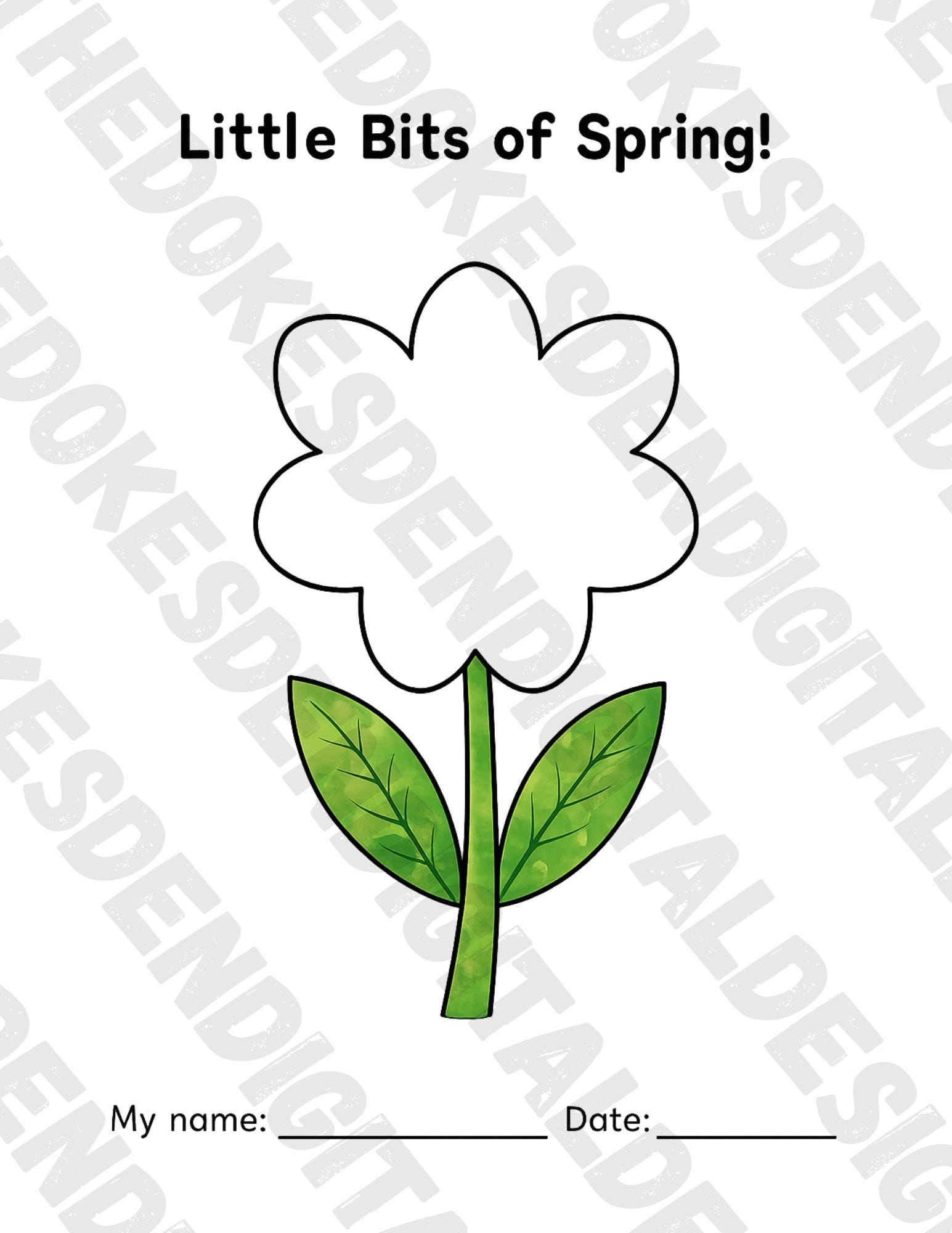 Spring Flower Craft Template | Preschool Kindergarten Fine Motor ...
