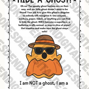 Disguise a Ghost Halloween Worksheet | Low Prep School Craft - Etsy