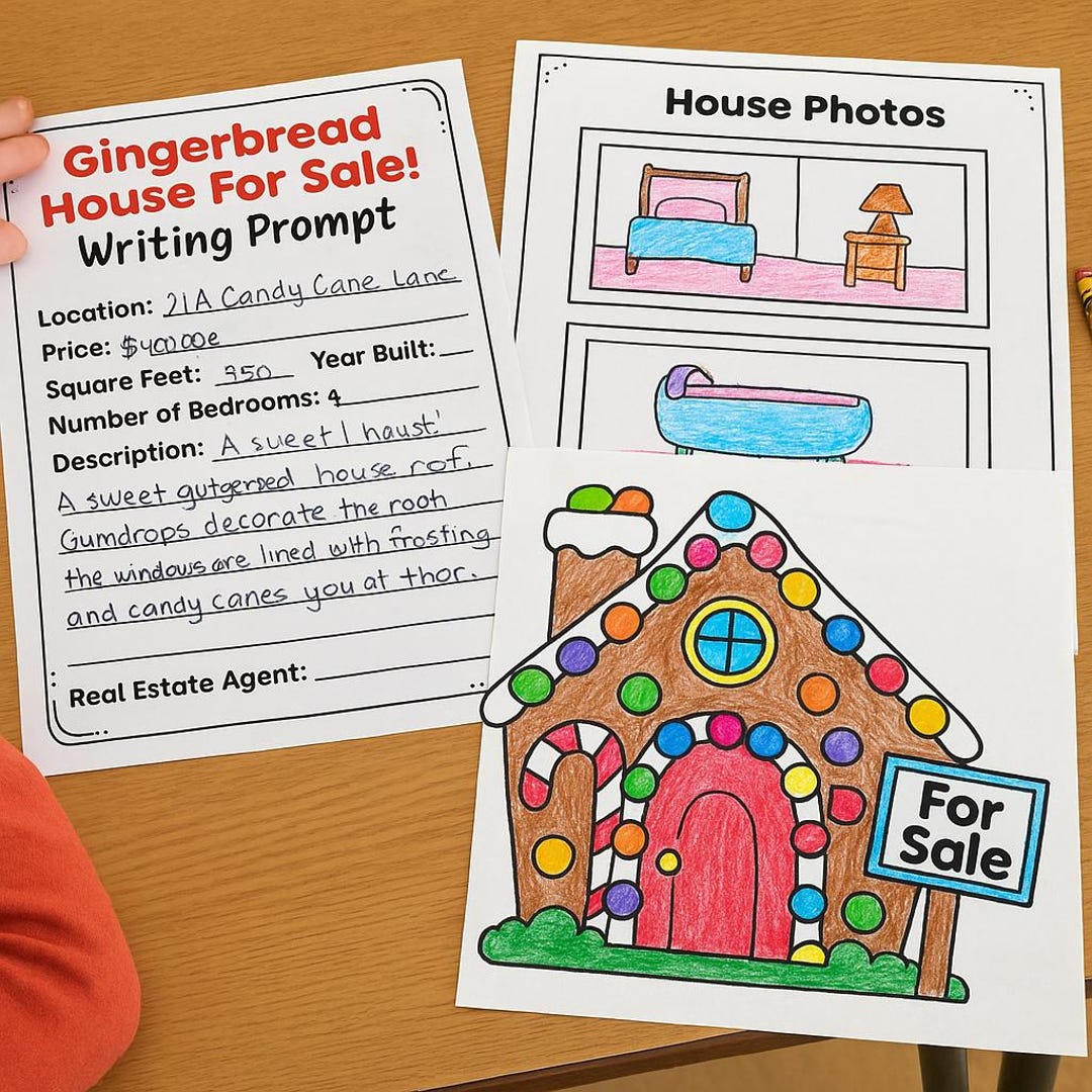 Gingerbread House Writing Activity (no Prep) - Etsy