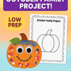 Printable October Family Pumpkin Project for Classrooms - Etsy