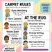 Classroom Rug Rules Poster: Visual Sitting Choices, Teacher Resource ...