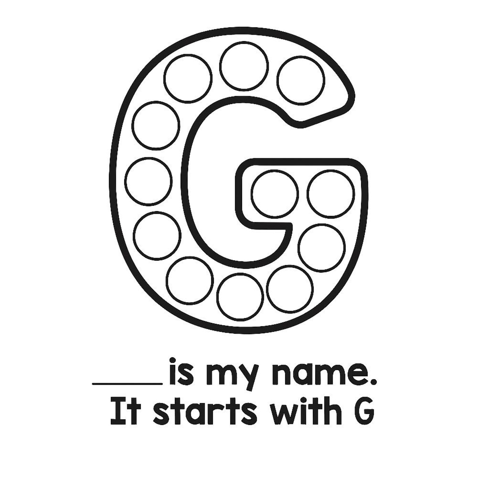 Dot Art Alphabet Set: A-Z Name Dot Marker Pages (printable Activity for ...