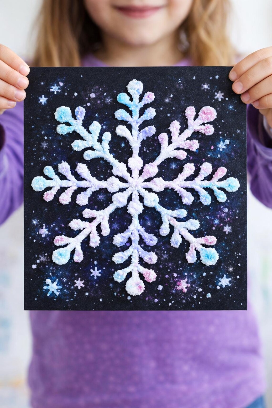 Salt Paint Snowflake Art Craft | Winter Fine Motor Activity for Kids ...