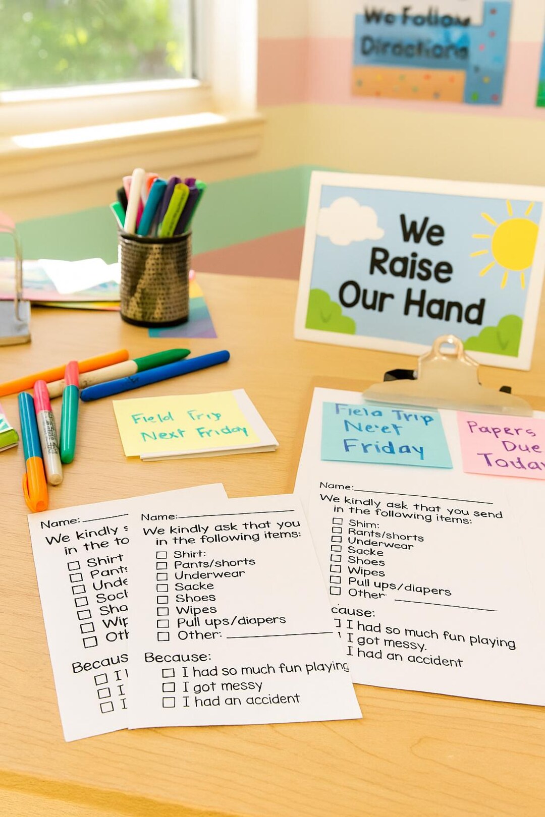 Printable Student Request Notes for Teachers & Daycare (PDF Download ...