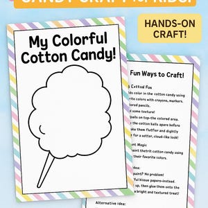 Fluffy Cotton Candy Craft – No-prep Summer Activity for Class or Home ...