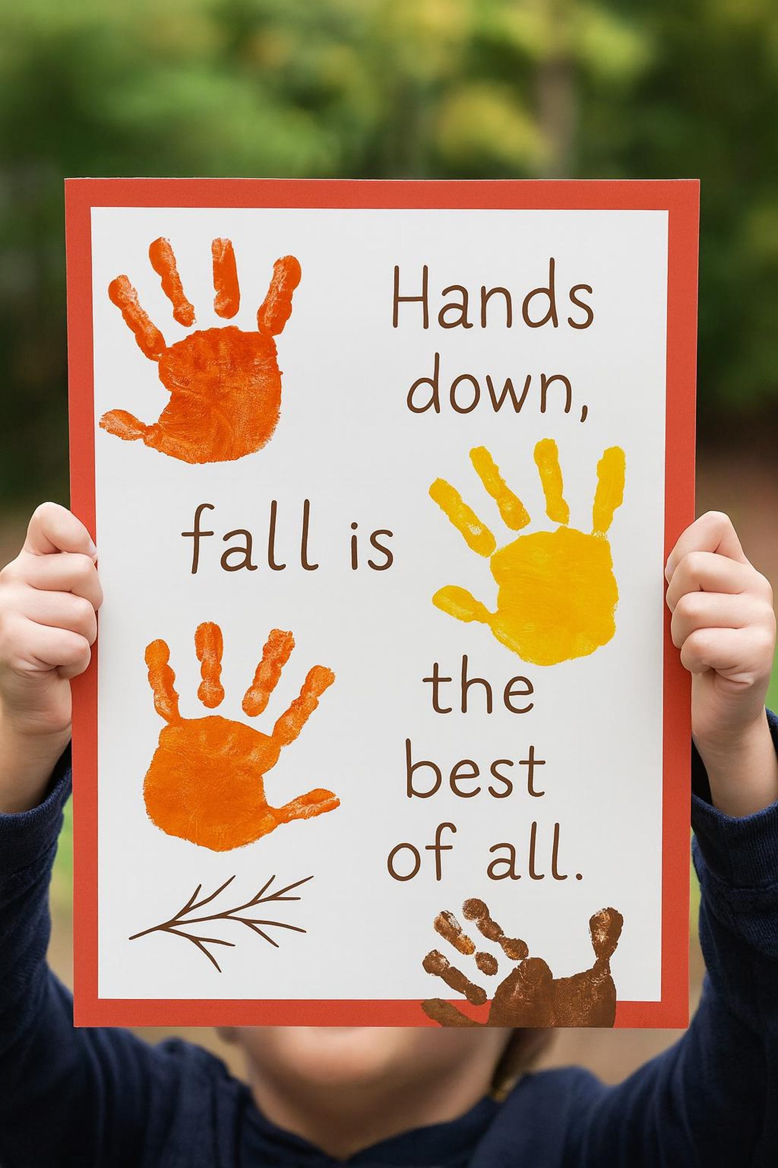 Fall Handprint Craft: DIY Autumn Keepsake (printable PDF Template) - Etsy