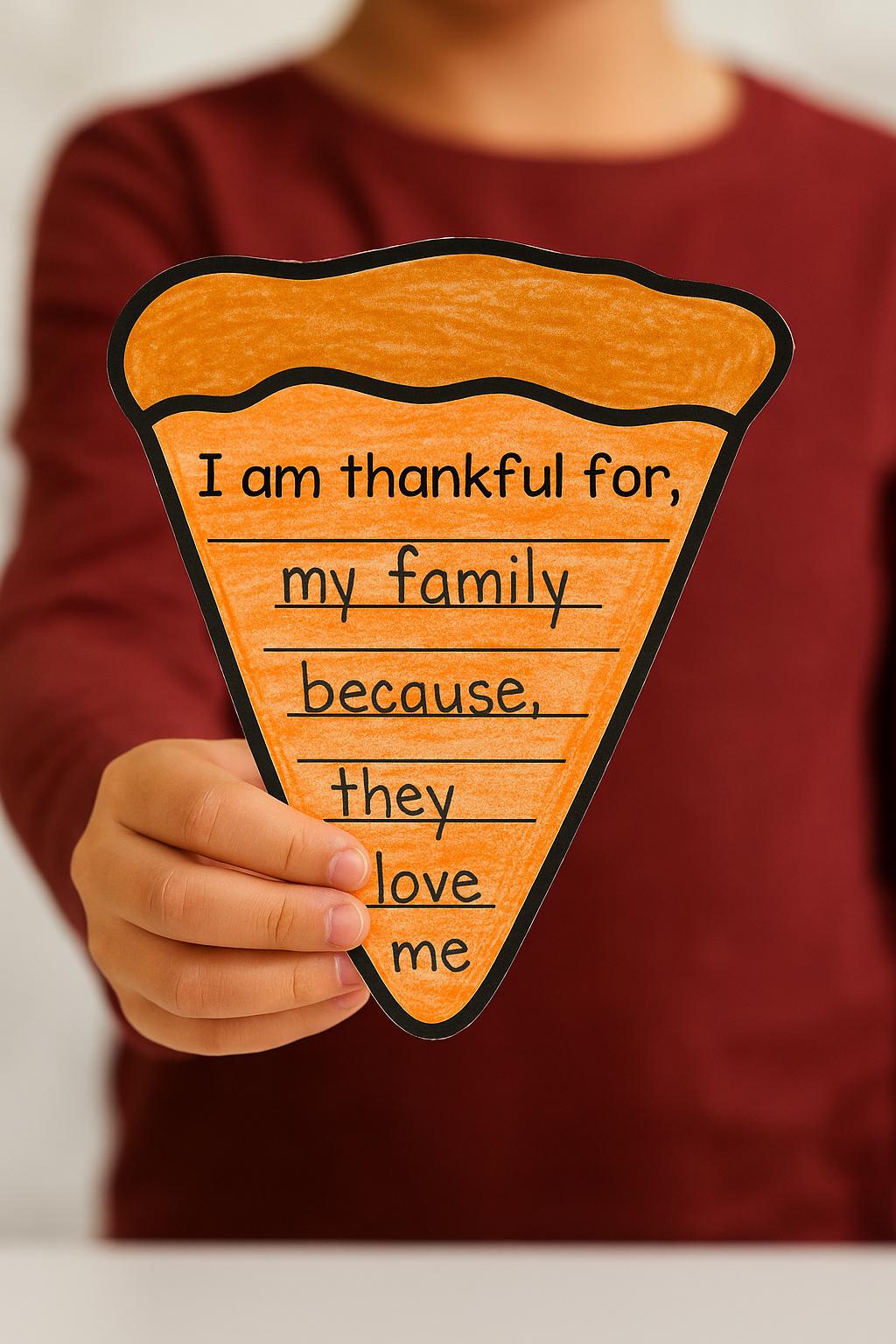 Printable “A Slice of Thanks” Thanksgiving Craft for Kids - Etsy