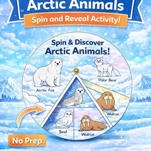 Spin & Discover Arctic Animals Spinner Craft Activity - Etsy