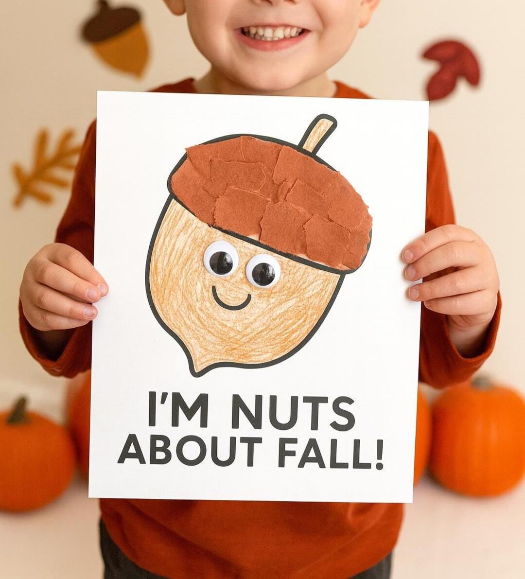 Fall Acorn Buddy Craft Printable – Low Prep Autumn Activity for ...