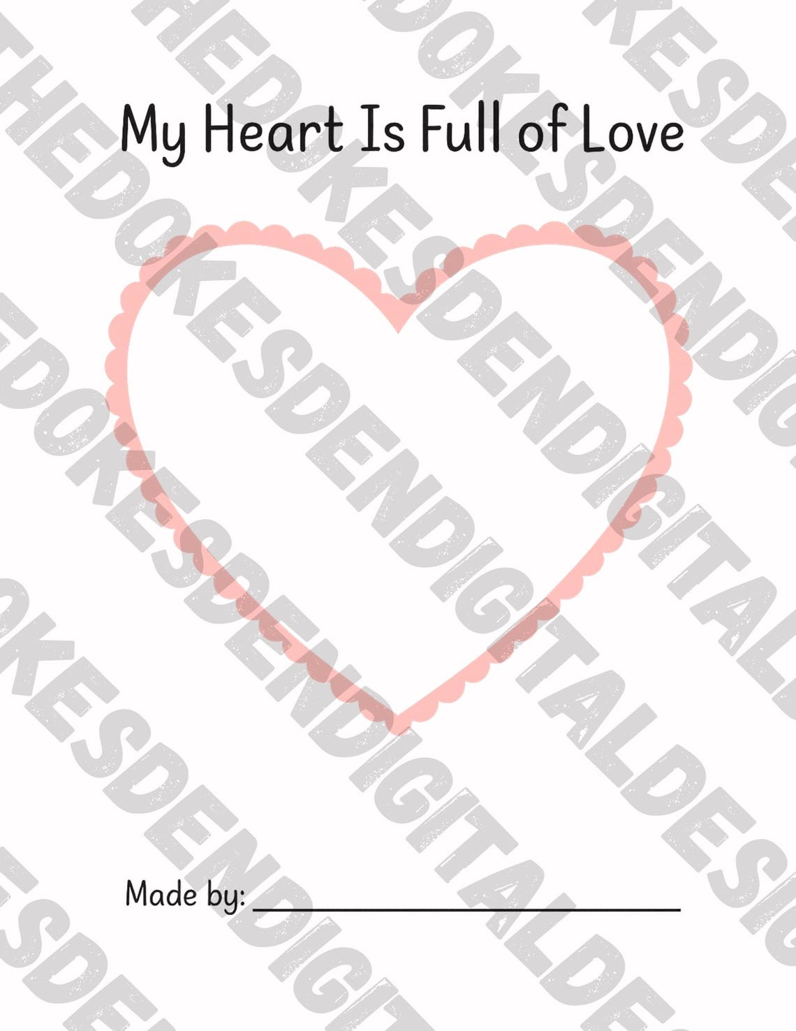 My Heart is Full of Love – Valentine’s Scrap Paper Craft - Etsy