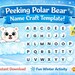 Peeking Polar Bear Name Craft | Winter Name Activity for Preschool ...