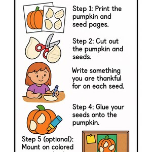 Printable “I Am Thankful For” Pumpkin Craft | Thanksgiving Cut & Paste ...
