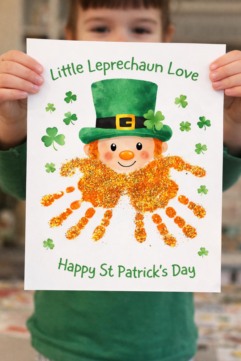 Little Leprechaun Beard Handprint Craft | St. Patrick’s Day Activity ...