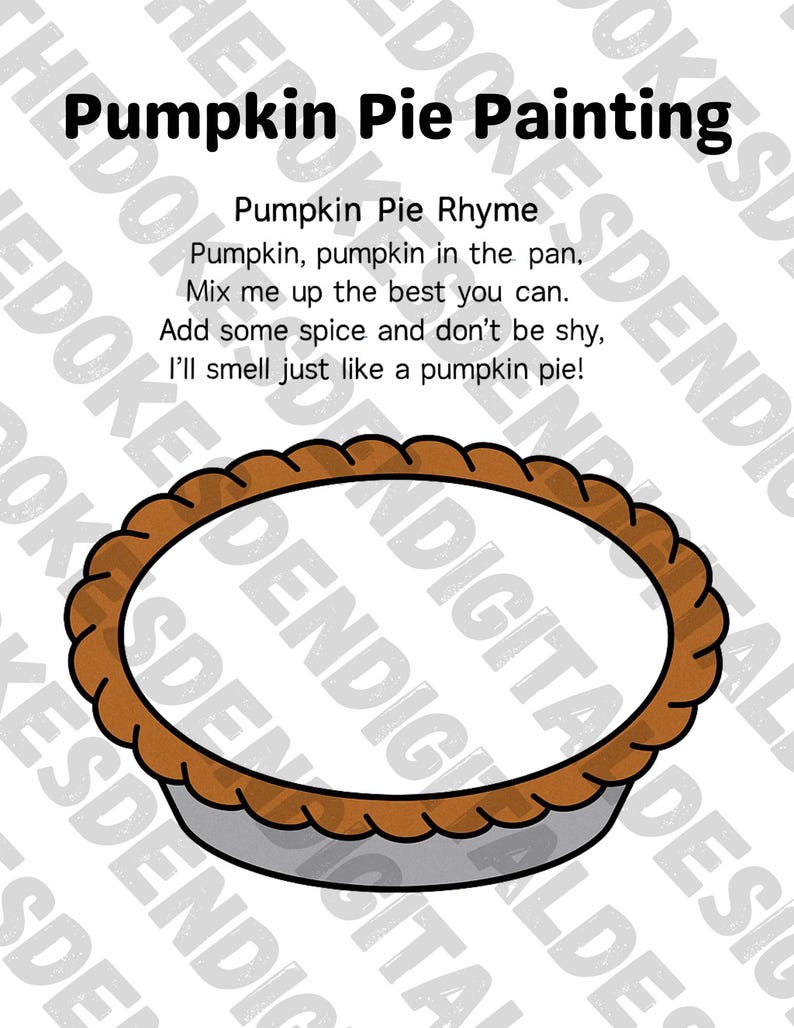 Printable Pumpkin Pie Painting Craft for Kids | Fall Classroom Activity ...