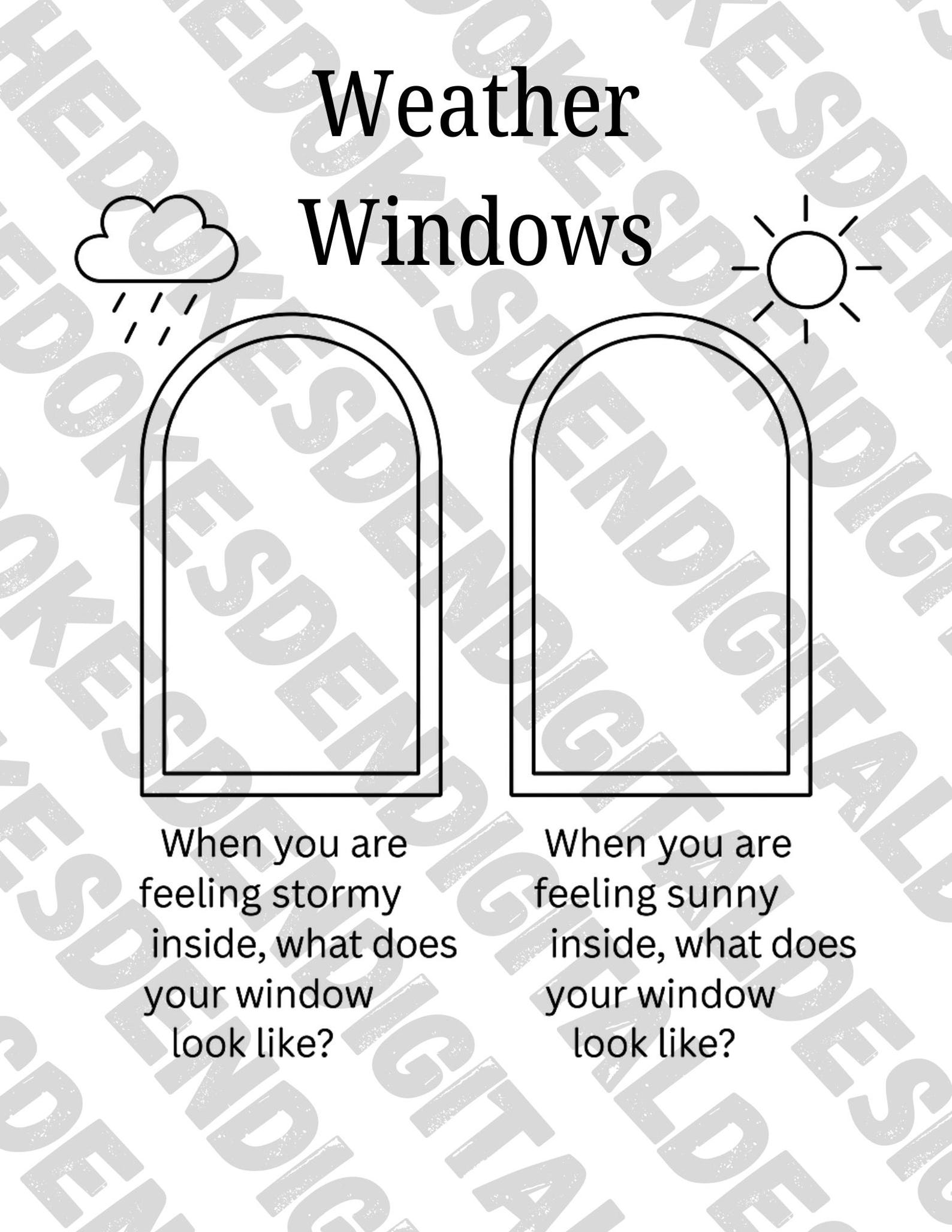 Weather Windows SEL Worksheet – Social Emotional Learning Activity for ...