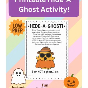 Disguise a Ghost Halloween Worksheet | Low Prep School Craft - Etsy