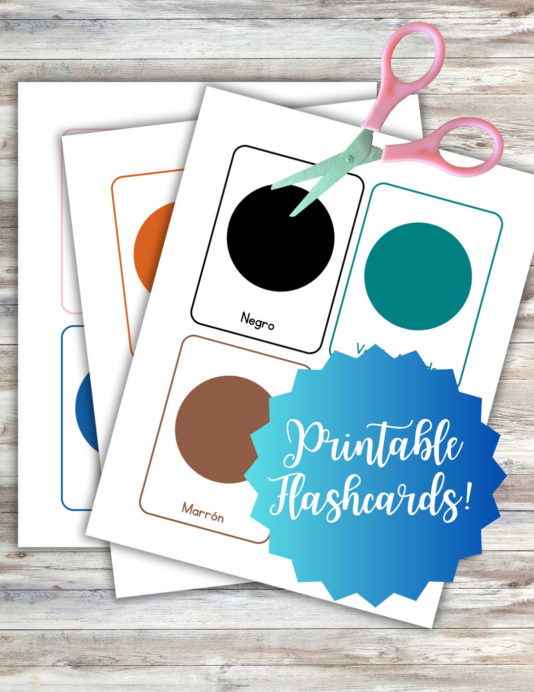 Printable Flashcards. Colors. Spanish Flashcards. Colors in Spanish. 3 ...