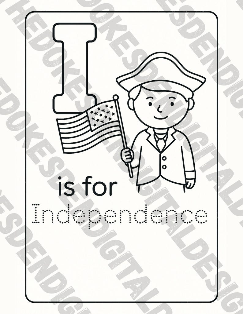 Independence Day Letter Coloring Pages for Kids | Fun 4th of July ...