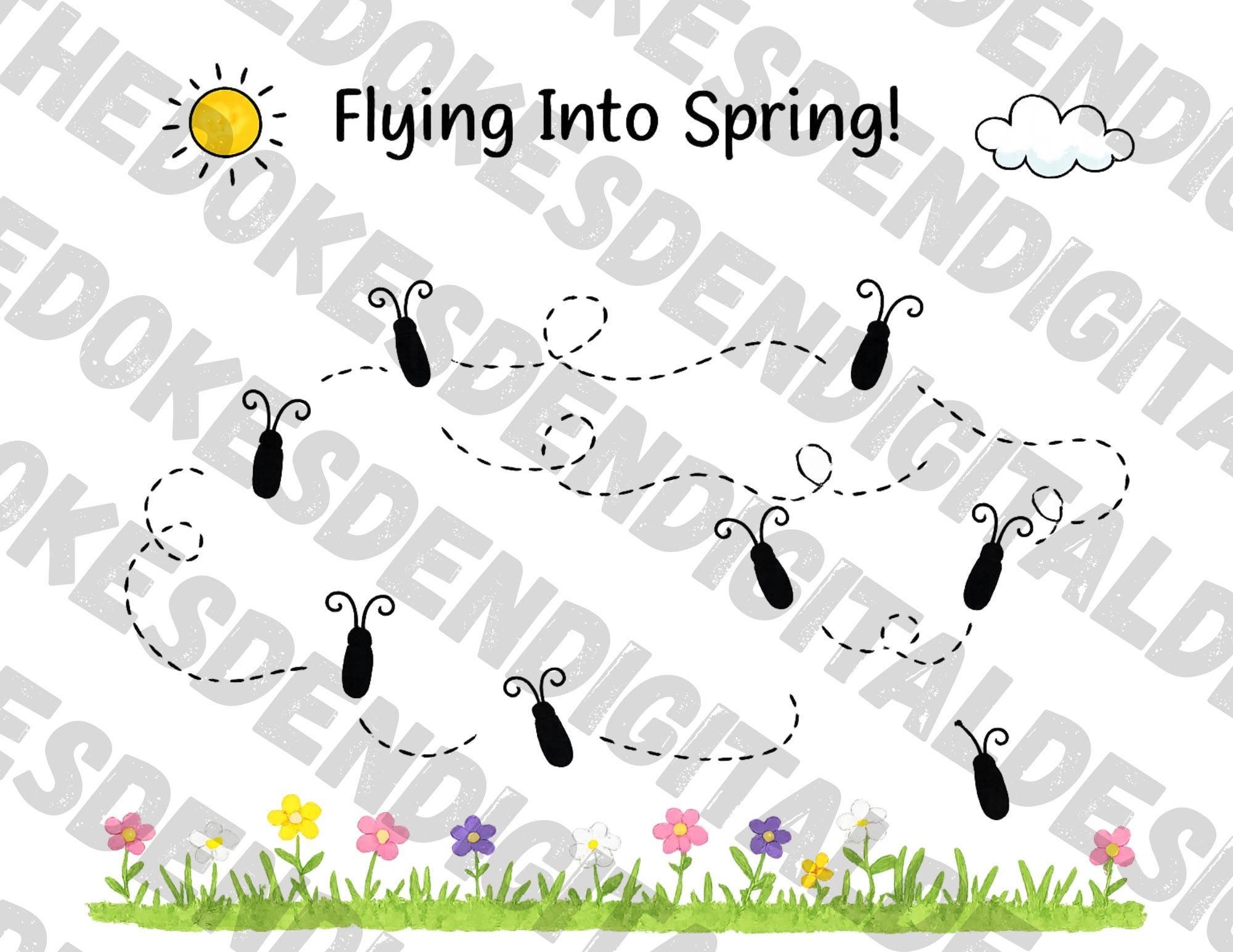 Flying Into Spring Fingerprint Butterfly Craft | No Prep Spring ...