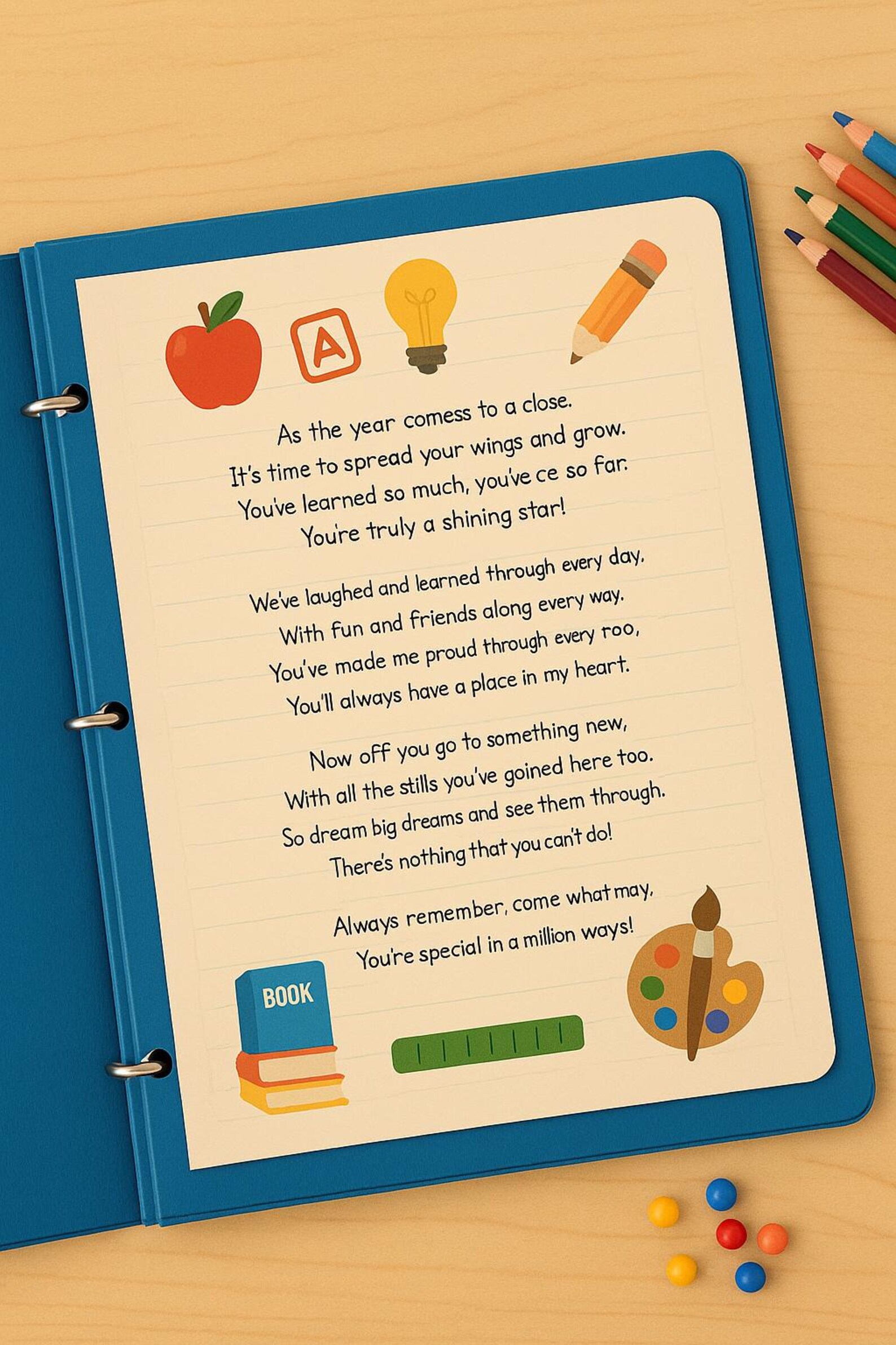 Goodbye Poem for Students – Instant Download Gift From Teacher - Etsy