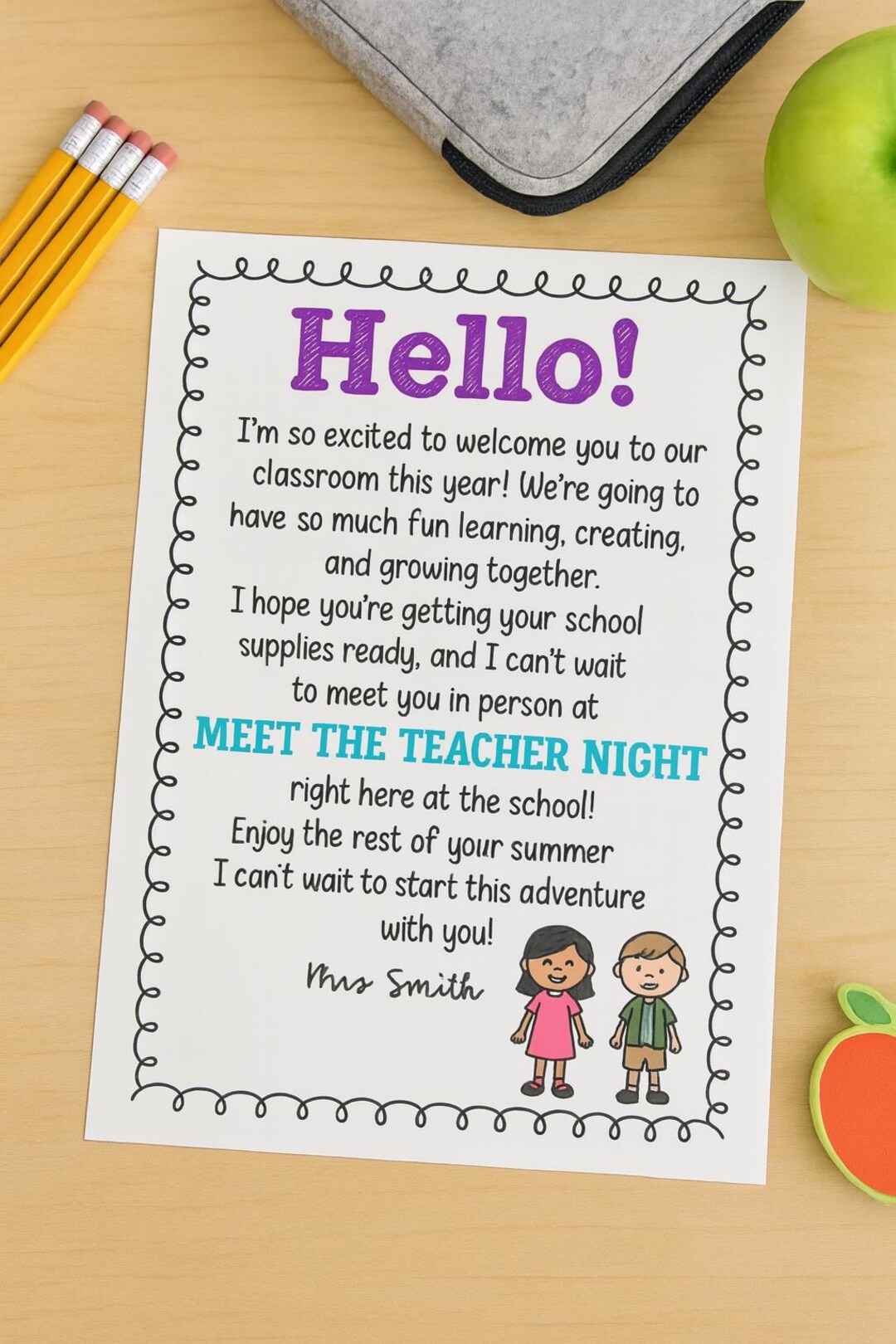 Welcome to Class Letter | Meet the Teacher Night Printable | Printable ...