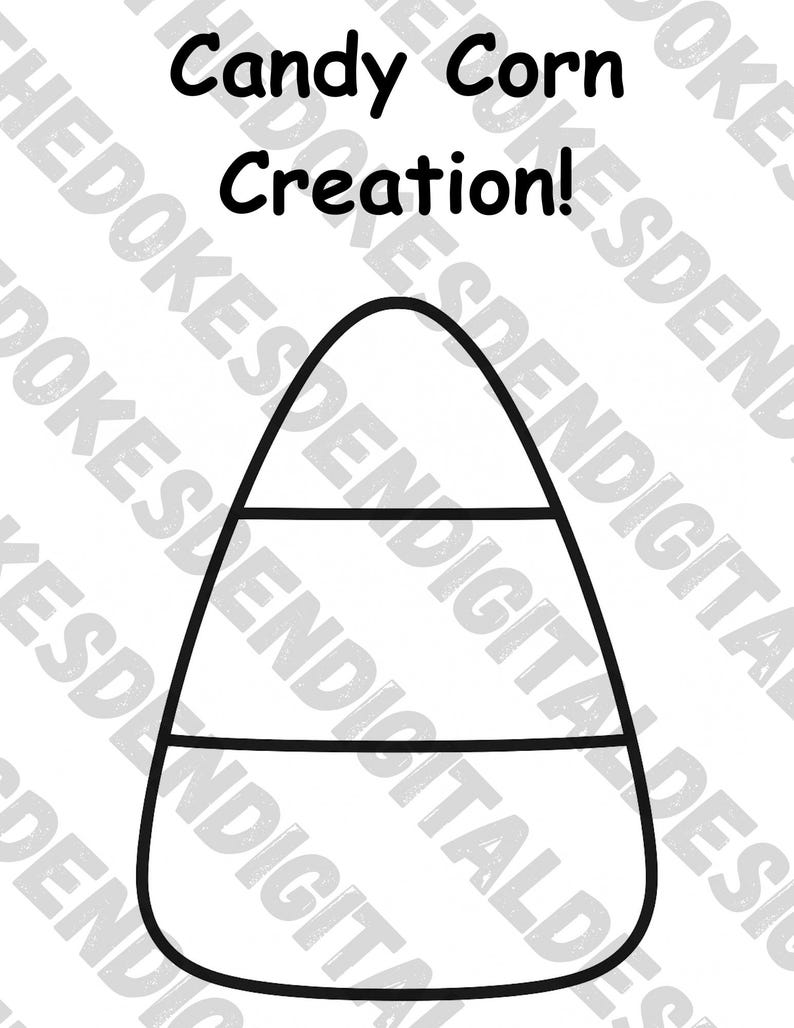 Printable Candy Corn Sponge Painting Craft – Fun Halloween Activity for ...