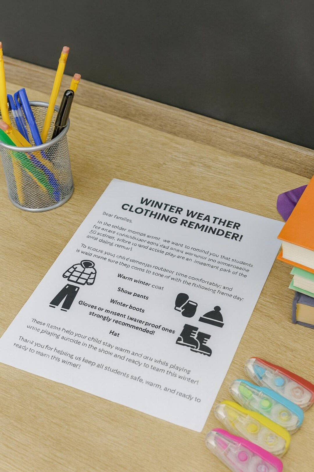 Winter Weather Clothing Reminder Letter for Parents | Teacher & Daycare ...