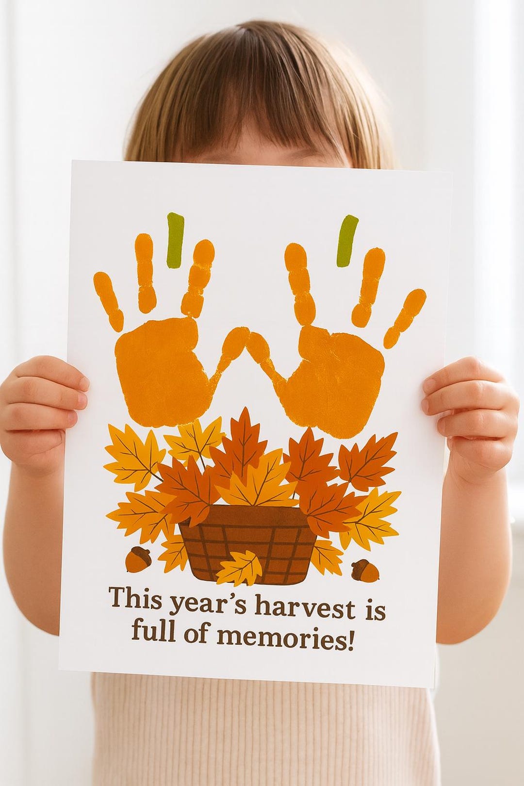 Printable Autumn Harvest Handprint Craft for Kids - Etsy