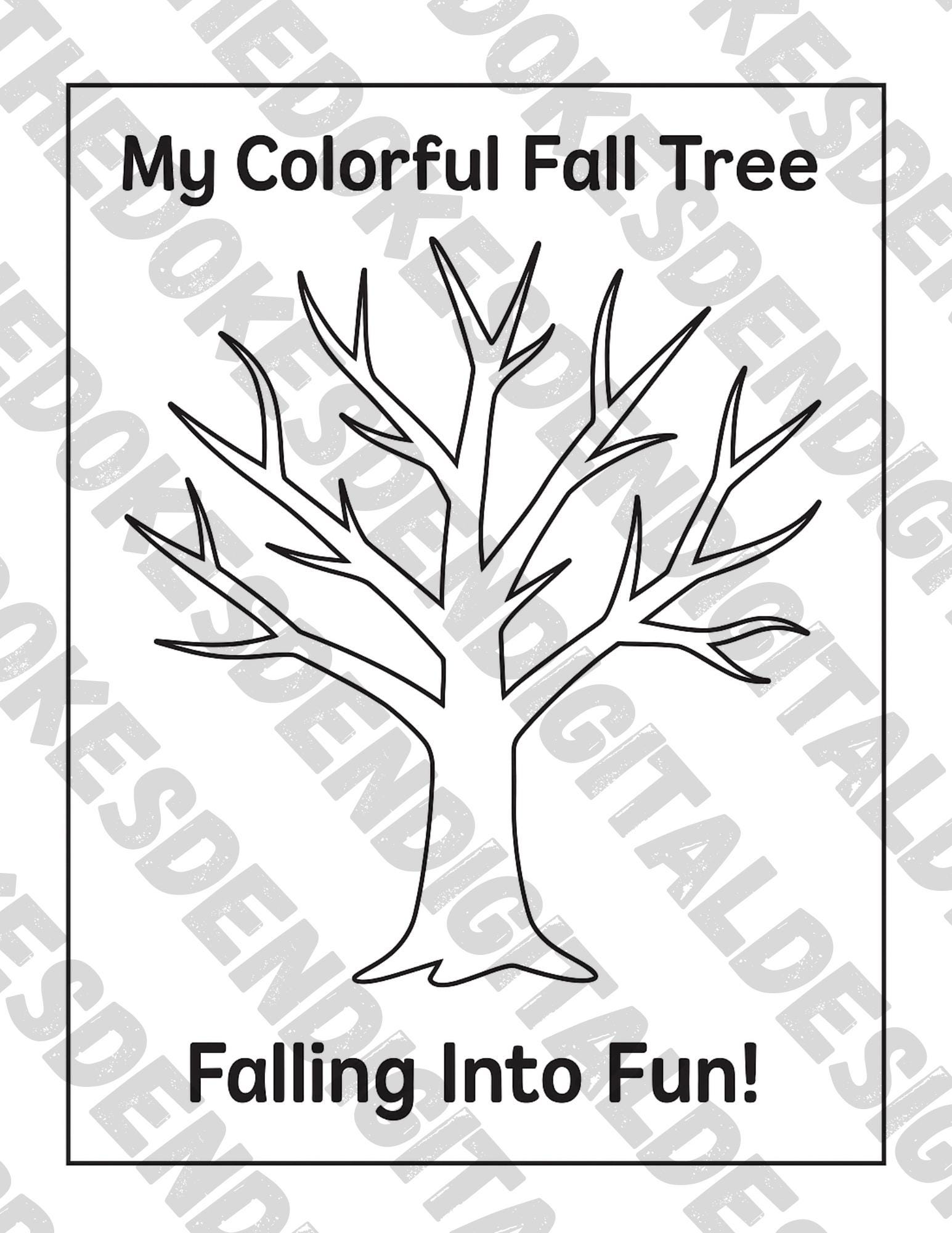 Printable My Colorful Fall Tree Craft for Kids – Scrap Paper Autumn ...