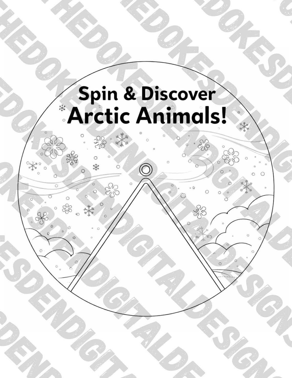 Spin & Discover Arctic Animals Spinner Craft Activity - Etsy