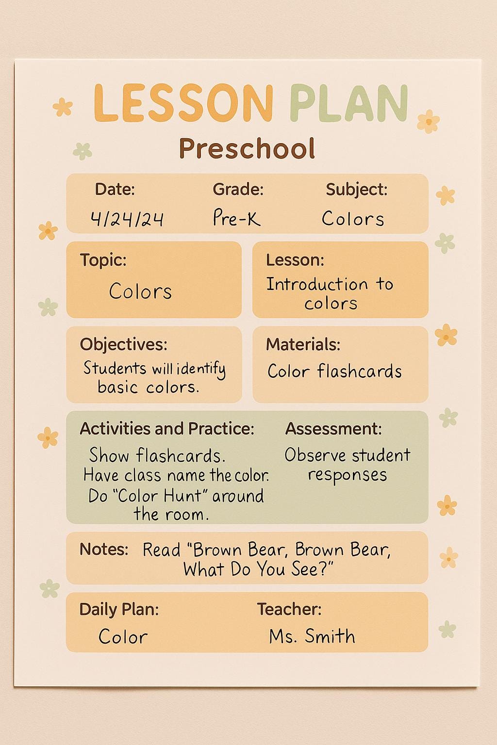 Teaching Tots: Preschool Lesson Organizer - Etsy